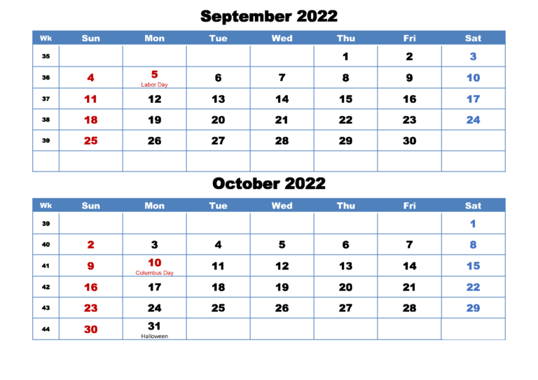Monthly Calendar | Your Printable Calendar