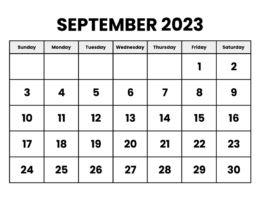 Free** Printable September 2023 Calendar With Holidays [PDF]